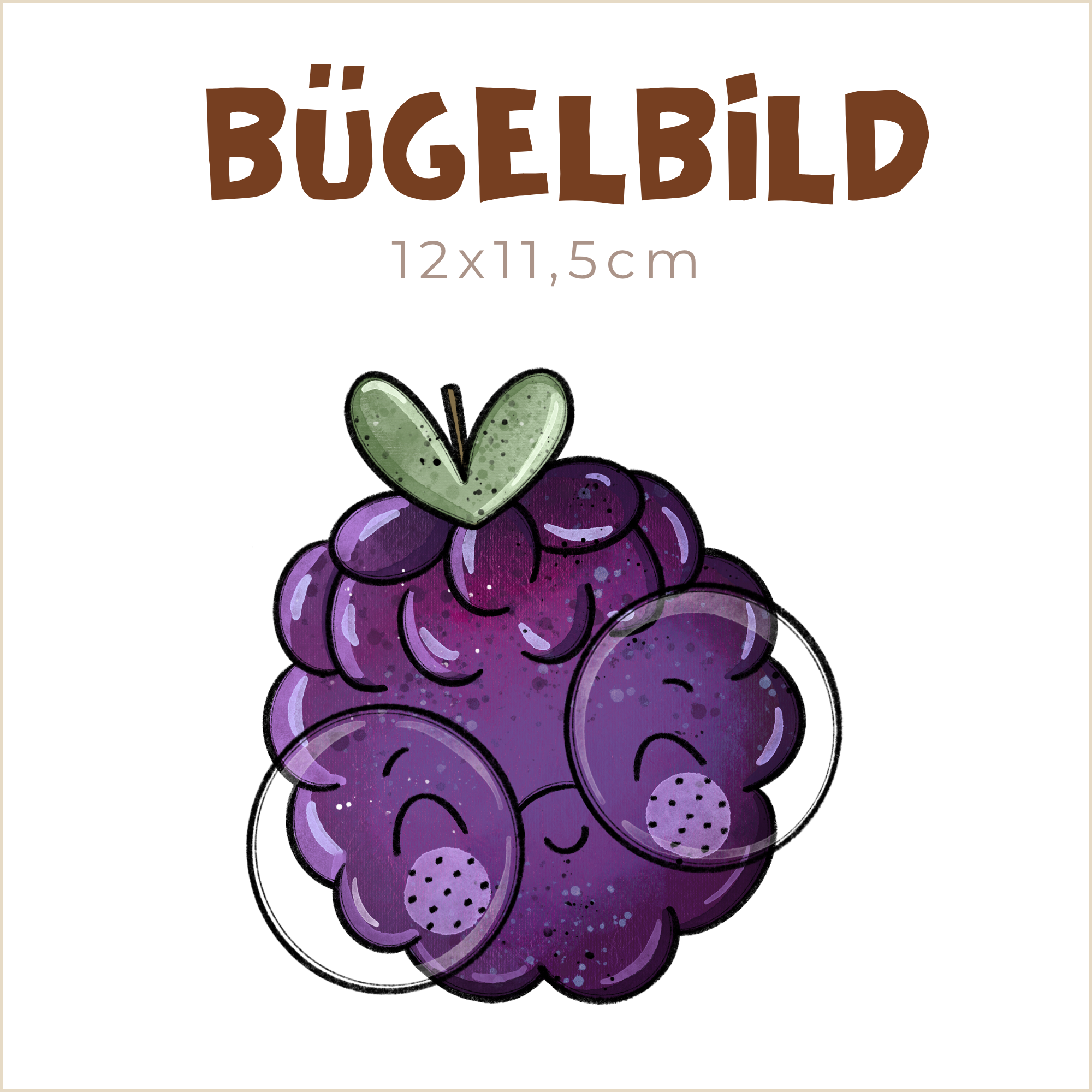 Bügelbild Brombeere | 12x11,5cm – Nealina