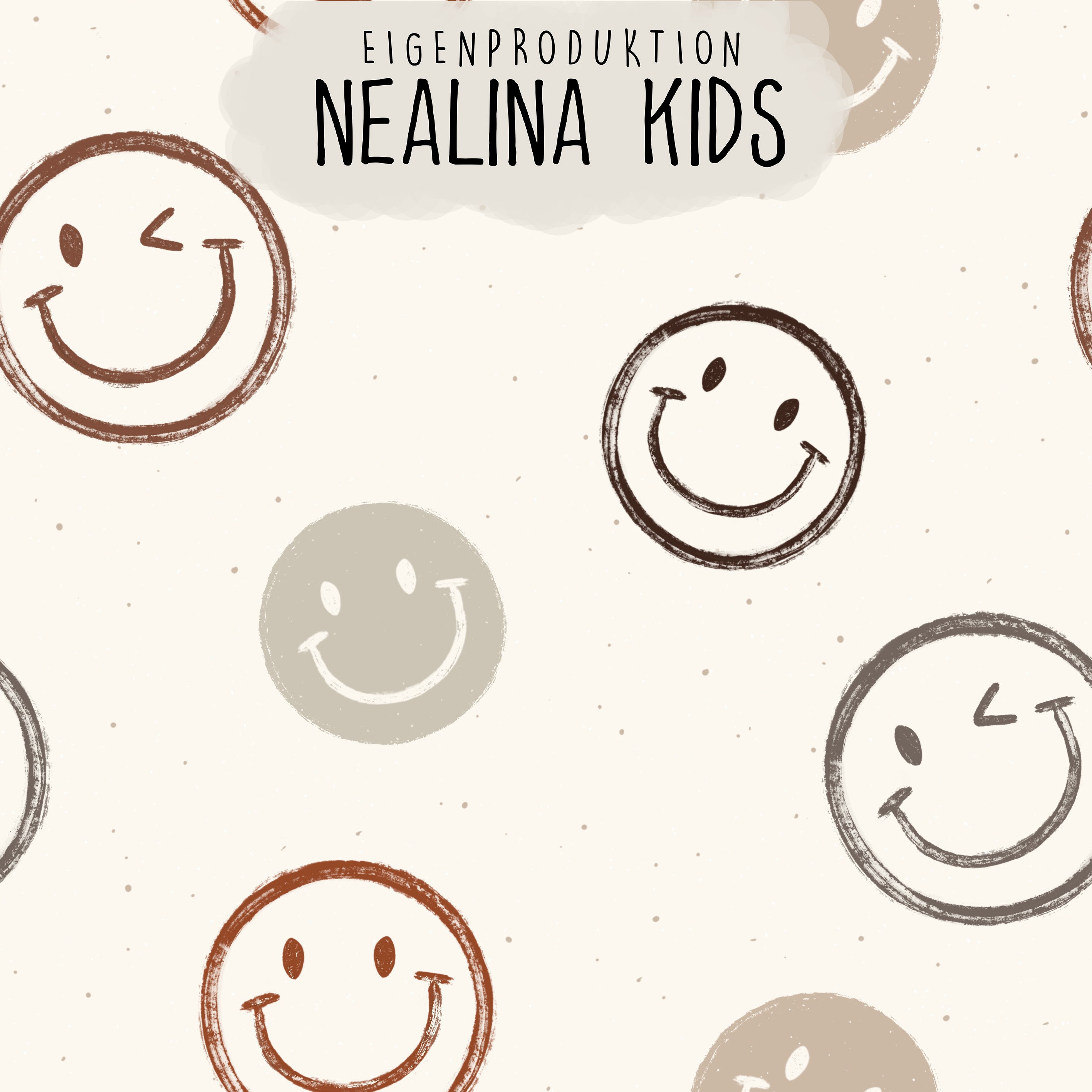 0.5m BIO French Terry Smiley Chocolates *VORBESTELLUNG* – Nealina